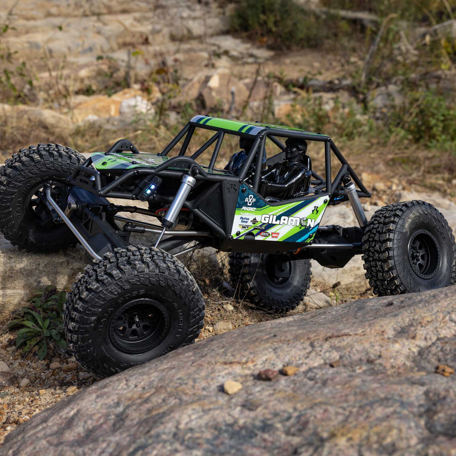 1/8 AXP8 Gilamon 2.2 4X4 RTR Brushed Trail Buggy, Green | Axial Adventure