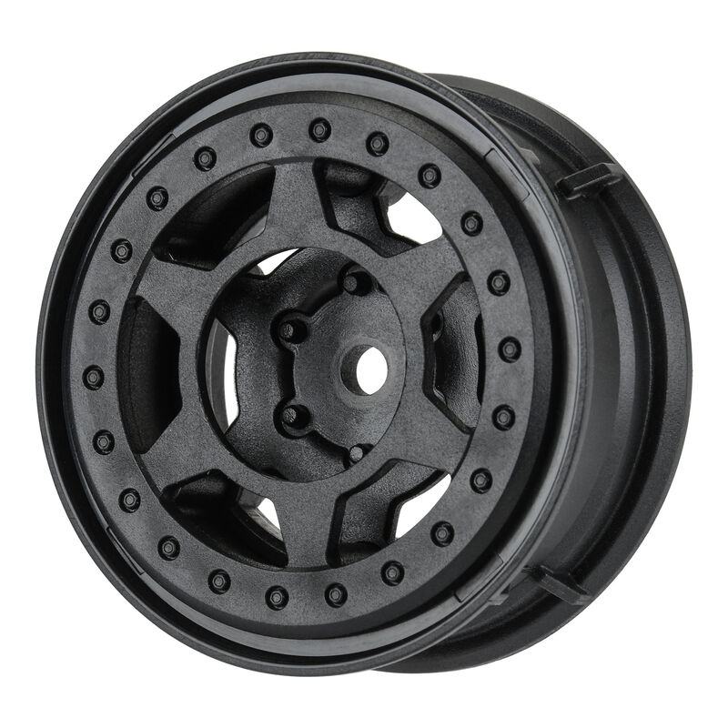 1/10 Holcomb F/R 1.55" 12mm Crawler Bead-Loc Wheels (2) Black | Axial Adventure