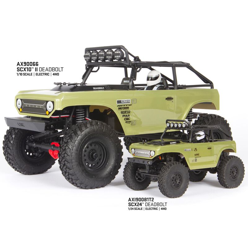 1/24 SCX24 Deadbolt 4X4 RTR Brushed Rock Crawler (Battery & Charger ...