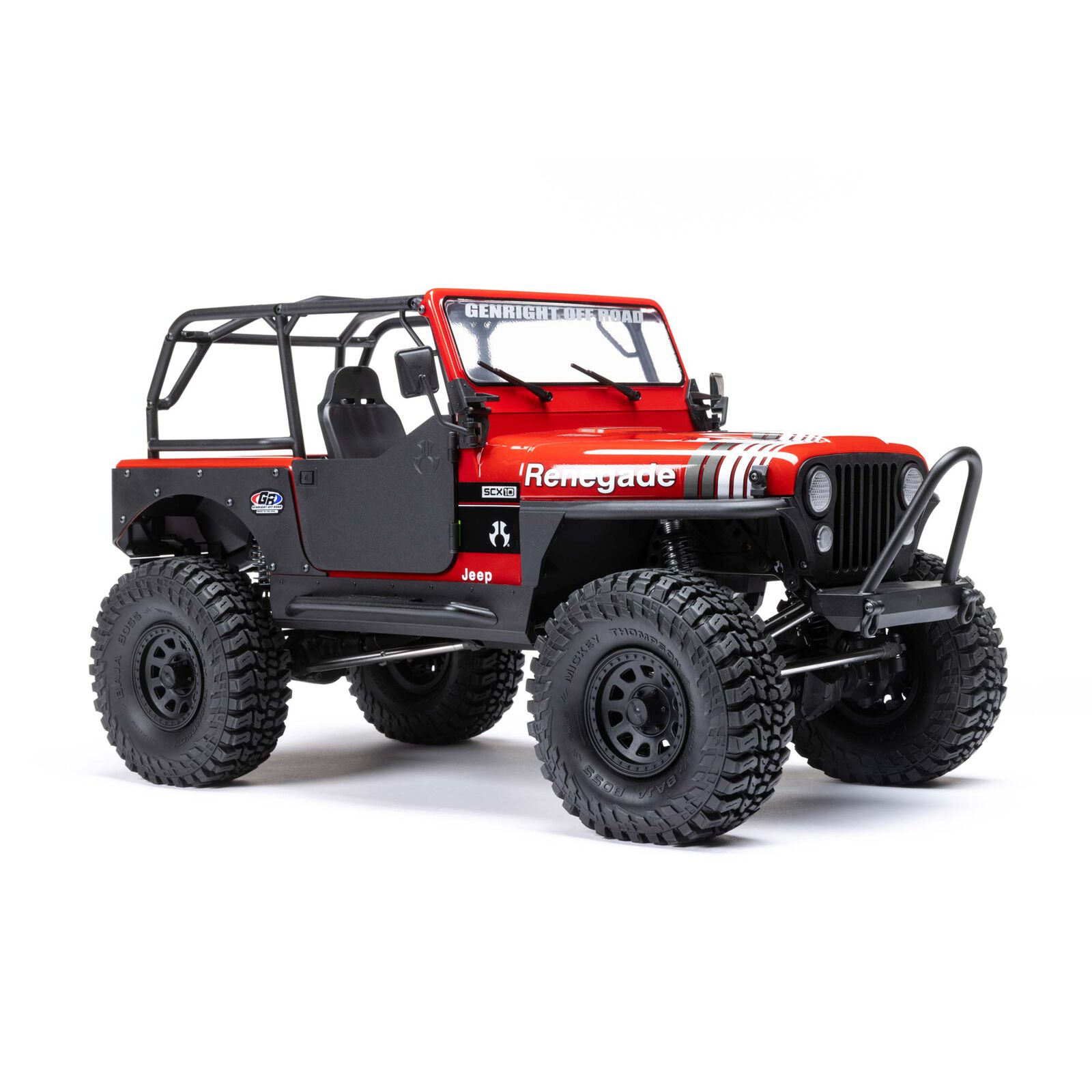 1/10 SCX10 III Jeep CJ-7 4X4 RTR Brushed Rock Crawler, Red | Axial ...