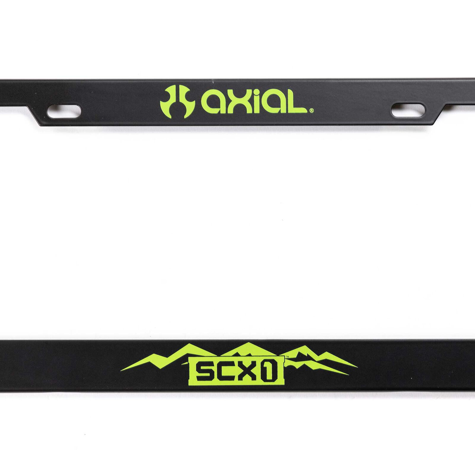 Axial SCX1 Steel License Plate Frame, Green | Axial Adventure