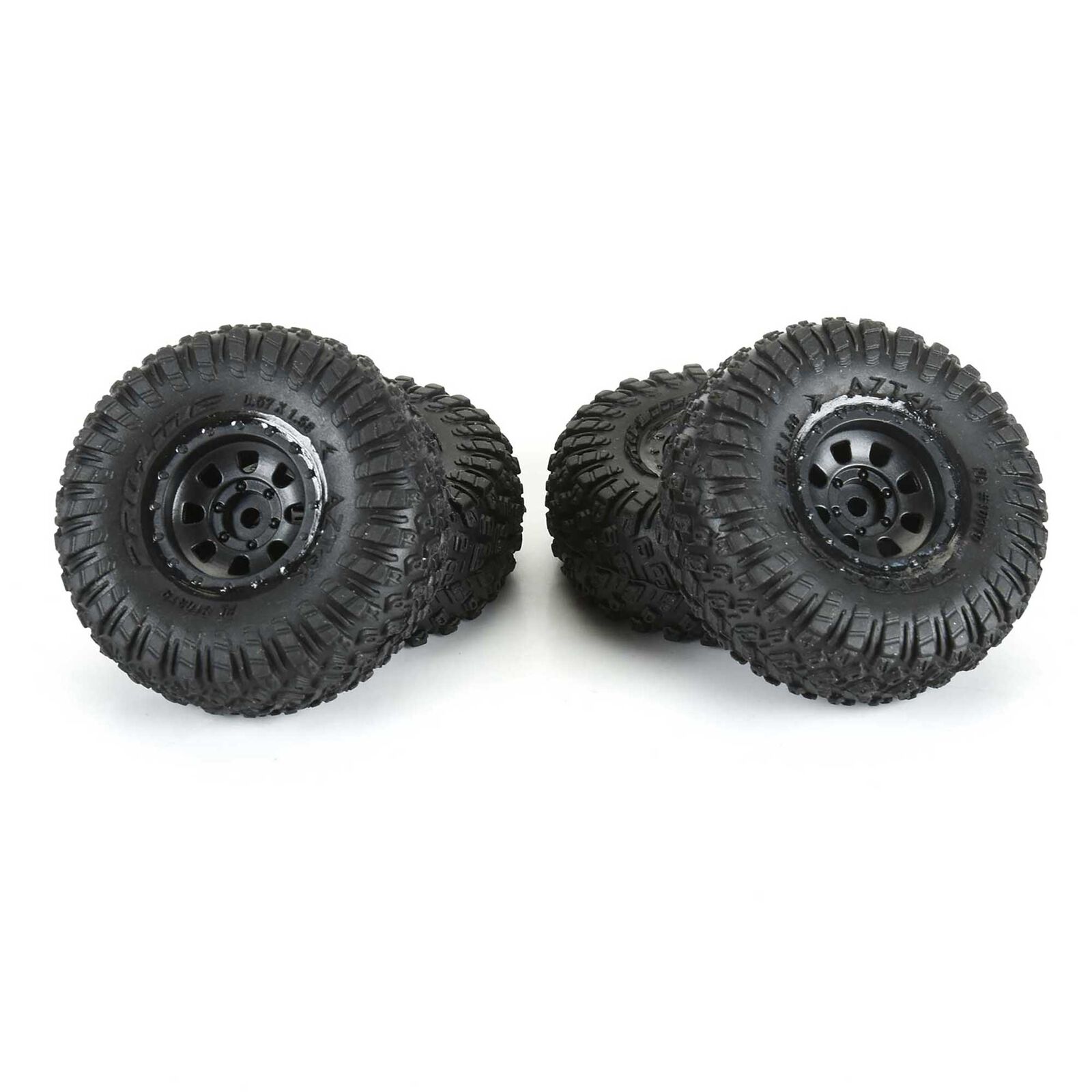 1/30 Aztek Front/Rear Mounted Black Clobber (4) for Axial SCX30 | Axial ...