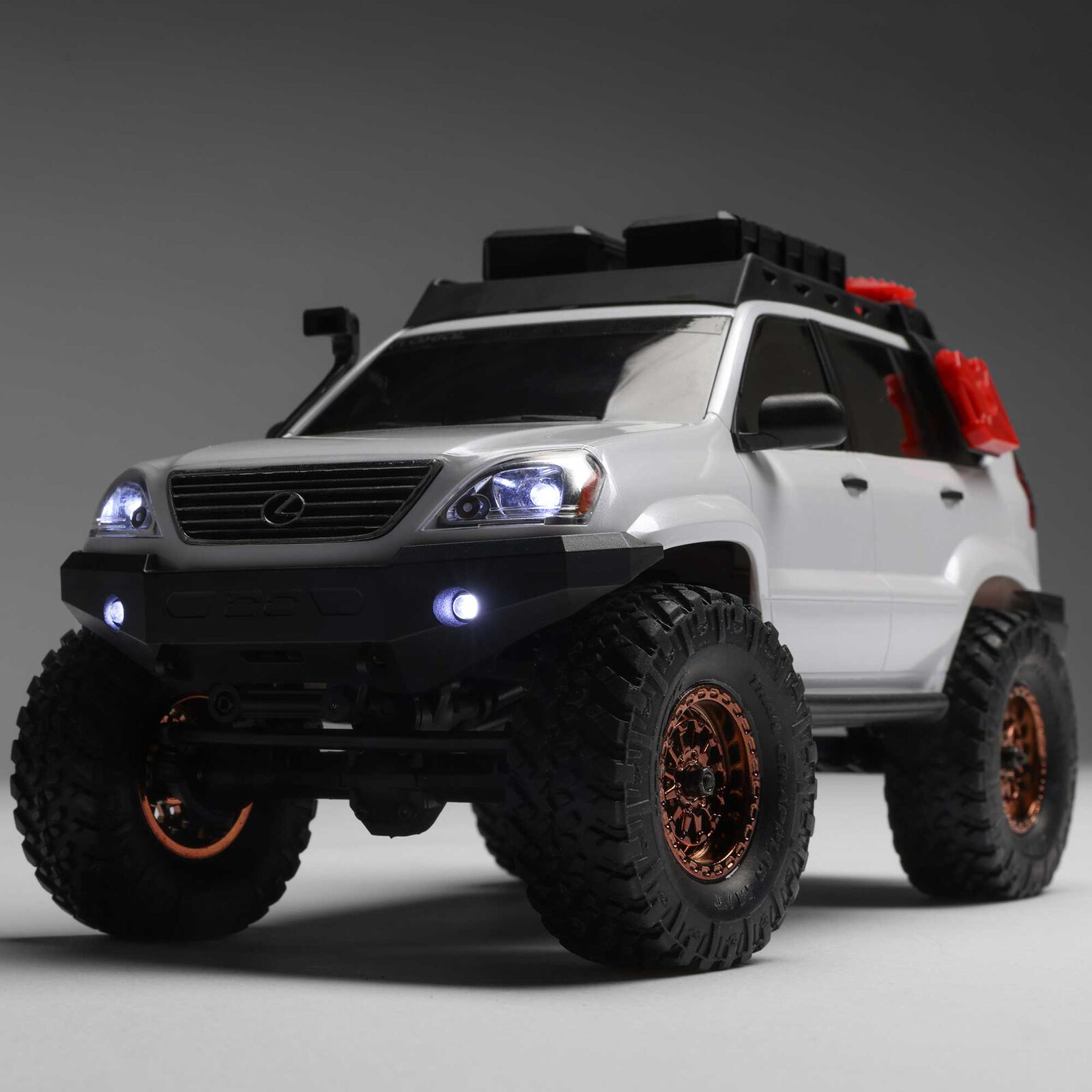 1/24 SCX24 Lexus GX 470 4X4 Rock Crawler RTR, White | Axial Adventure