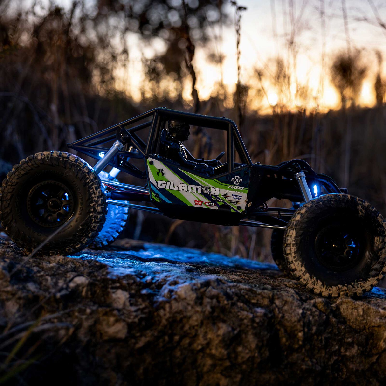 1/8 AXP8 Gilamon 2.2 4X4 RTR Brushed Trail Buggy, Green | Axial Adventure