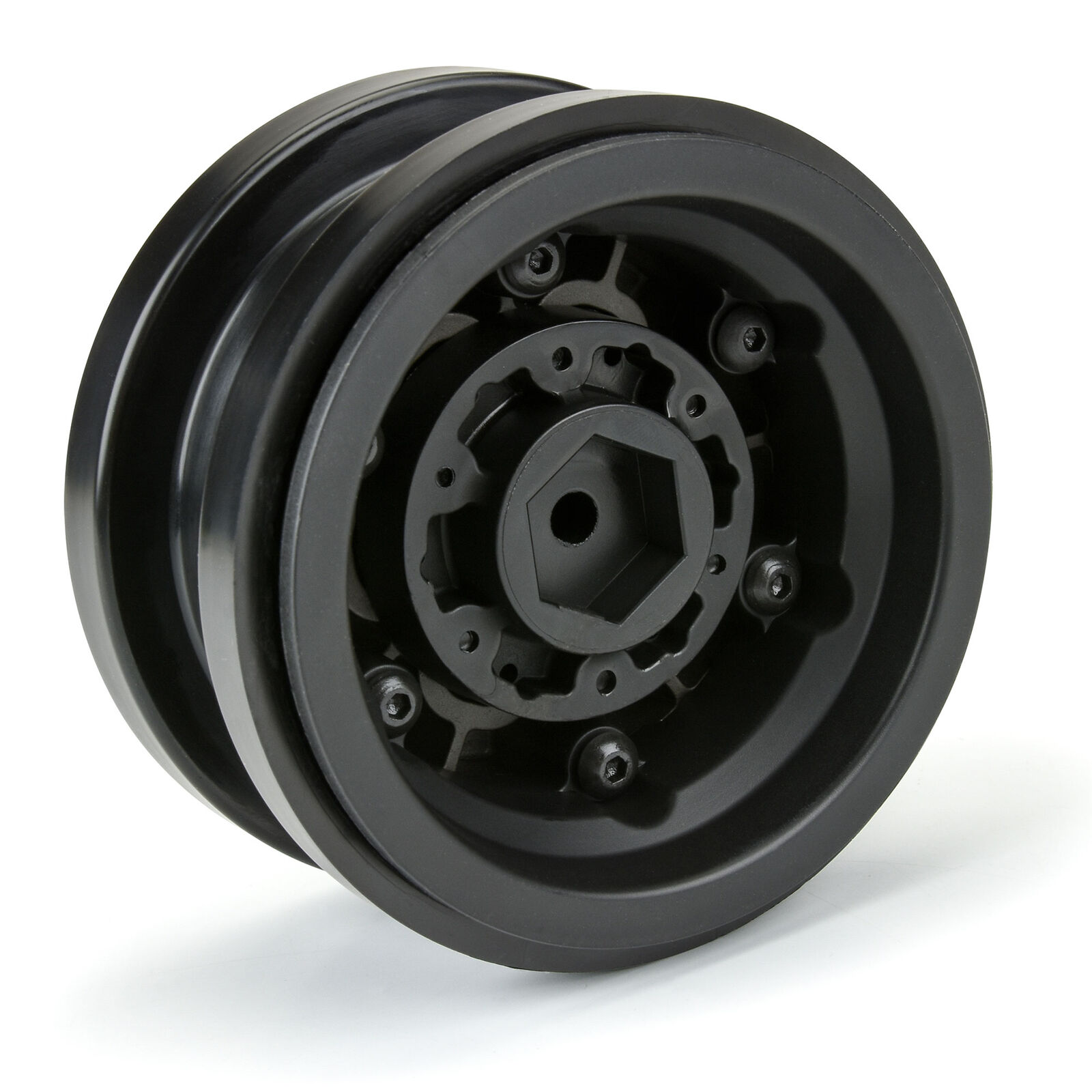 1/6 Black Rhino Armory Alum 2.9" Dual Offset SCX6 Wheels (2) Gunmetal ...
